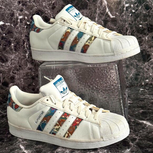 adidas Originals | Shoes | Adidas Superstar Sneakers White With Paisley ...